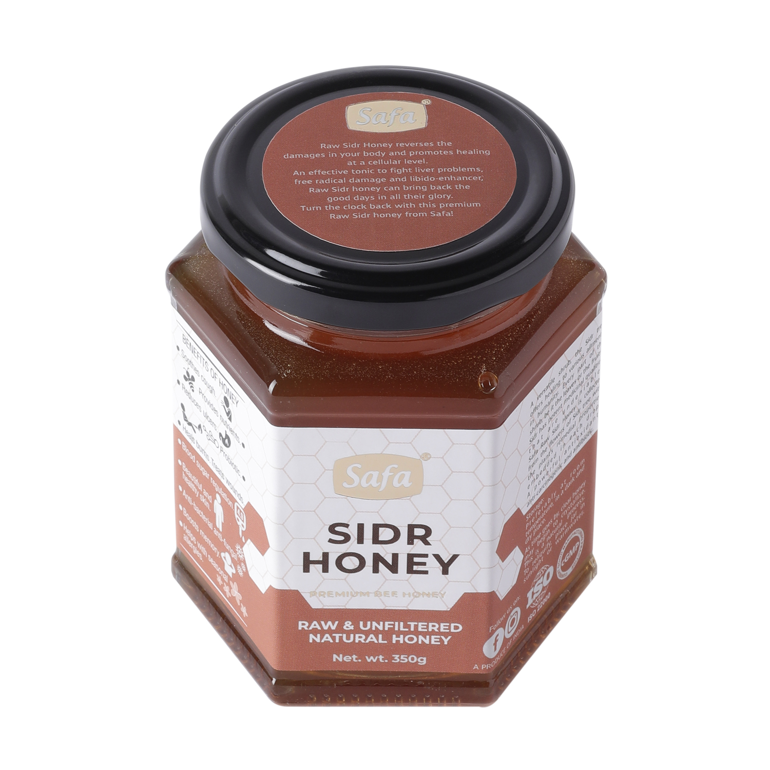 Safa Premium Raw Sidr Honey | 350g | Safa Honey | Jujube Honey